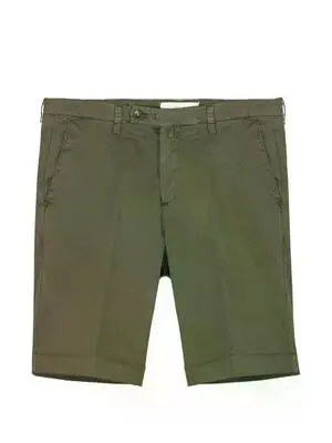 BRIGLIA 1949 Pressed-crease Turn-up Shorts - Green