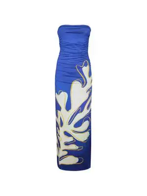 CALA DE LA CRUZ Daphne Ruched Dress - Blue