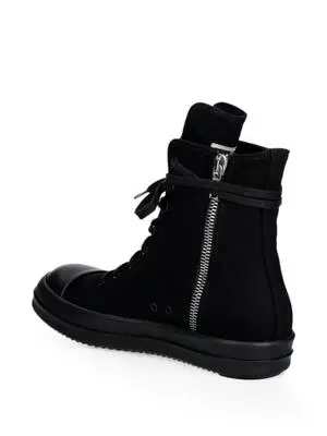 Rick Owens Lace-up Zip-fastening Sneakers - Black