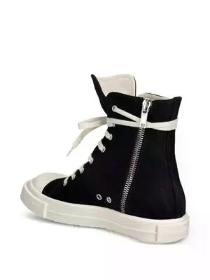 Rick Owens Lace-up Zip-fastening Sneakers - Black