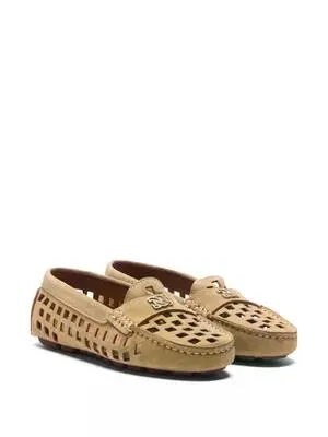 Casadei C-chain Laser-cut Loafers - Neutrals