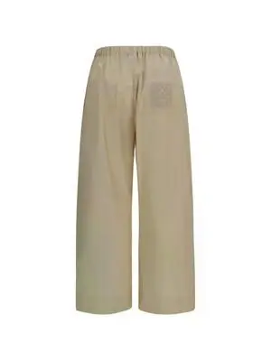 Loewe X Paula's Ibiza Anagram Embroidered Cropped Trousers