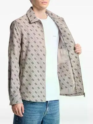 Guess Logo Pattern Shirt Jacket