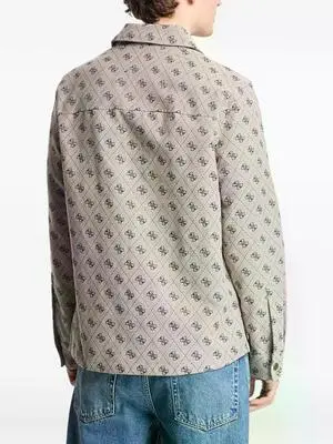 Guess Logo Pattern Shirt Jacket