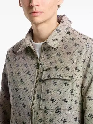 Guess Logo Pattern Shirt Jacket