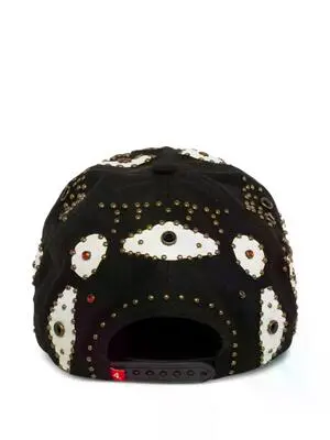 BLDG4 Monumental Stud-embellished Leather-appliqué Hat