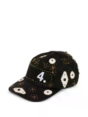 BLDG4 Monumental Stud-embellished Leather-appliqué Hat