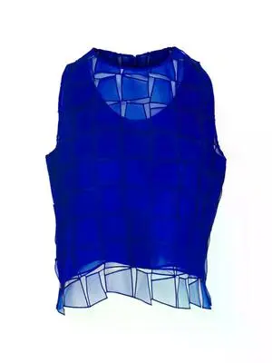 Akris Patchwork Organza Blouse - Blue