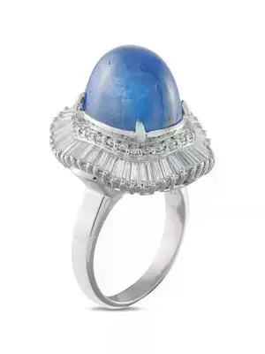 LB EXCLUSIVE Sapphire And Diamond Ring In Platinum - Silver