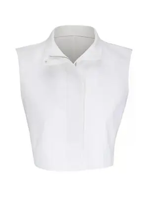 Akris Hester Cropped Sleeveless Vest