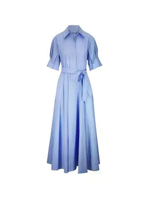 Simkhai Striped Belted Dress - Blue