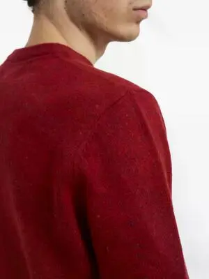 Barbour Logo-embroidered Flecked Sweater
