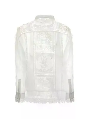 Zimmermann Aster Lace-panelled Shirt