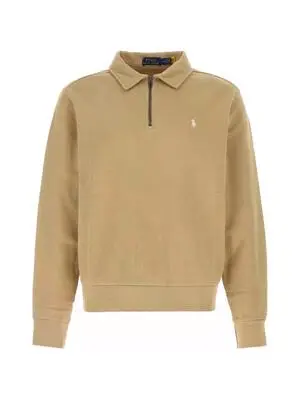 Polo Ralph Lauren Polo Pony Quarter-zip Sweatshirt - Neutrals
