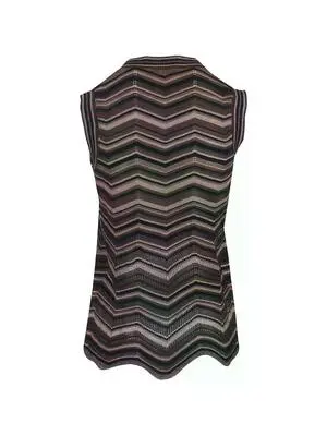 D.exterior Chevron Knit V-neck Top