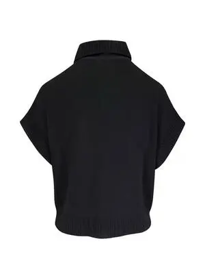 D.exterior Short-sleeve Pointelle Knit Sweater