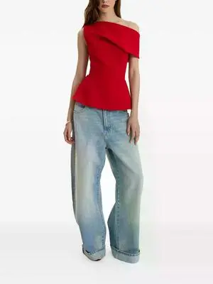 MOOS STUDIO Off-shoulder Peplum Top
