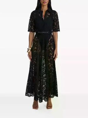 MOOS STUDIO Reverie Lace Maxi Dress - Black
