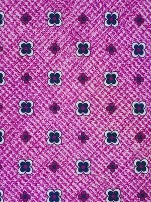 Kiton Silk Floral Print Tie - Pink