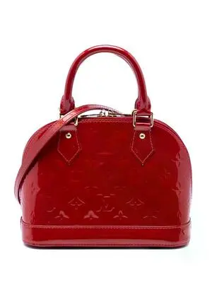 LOUIS VUITTON Monogram Vernis Alma Bb Satchel - Red