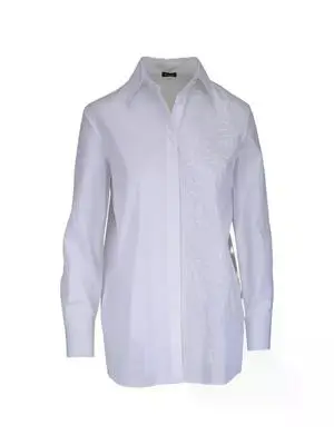 Kiton Floral Embroidered Box-pleat Blouse