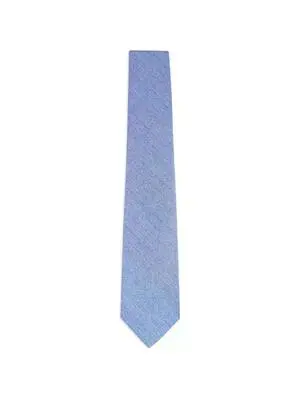Kiton Woven Silk Tie - Blue