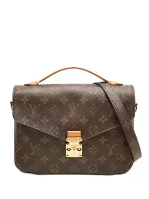 LOUIS VUITTON Monogram Pochette Metis Satchel - Brown