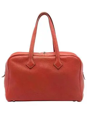 Hermès Clemence Victoria Ii 35 Handbag - Red
