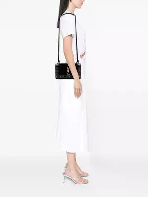Saint Laurent Medium Suede Rope Stitch Kate Crossbody Bag - Black
