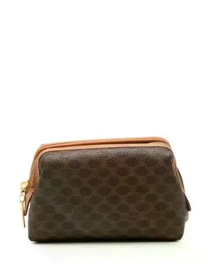 Celine Macadam Coated Canvas Pouch - Brown