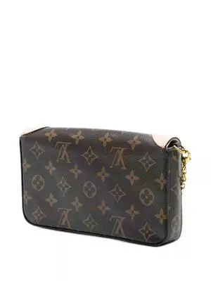 LOUIS VUITTON Monogram Pochette Felicie Crossbody Bag - Brown