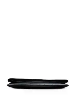 Saint Laurent Leather Fold Over Clutch Bag