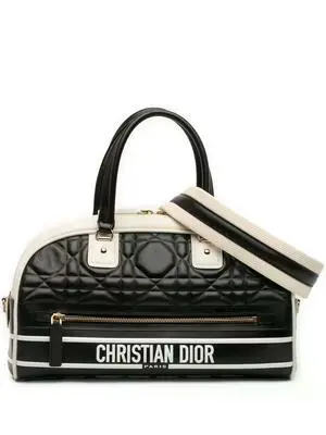 Dior Vibe Zip Bowling Bag Satchel - Black