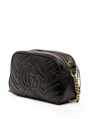 Gucci Gg Marmont Matelassé Leather Crossbody Bag - Black