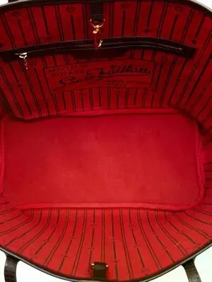 LOUIS VUITTON Damier Ebene Neverfull Mm Tote Bag