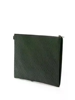 Burberry Embossed Leather Tb Monogram Clutch Bag
