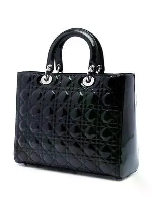 Dior Patent Cannage Lady Satchel