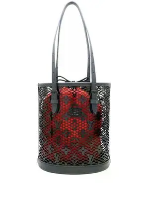 LOUIS VUITTON Monogram Lace Pm Bucket Bag - Black