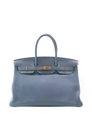 Hermès 35 Birkin Retourne Handbag - Blue