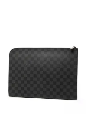 LOUIS VUITTON 2017 Damier Graphite Pochette Jour Gm Clutch Bag