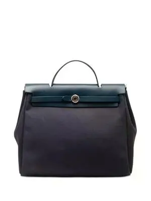 Hermès Toile Herbag Pm Satchel - Blue