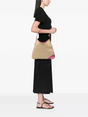 Gucci Gg Canvas New Britt Hobo Bag - Pink