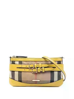 Burberry House Check Canvas Bridle Langford Crossbody Bag