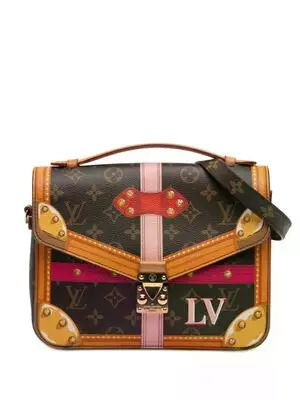 LOUIS VUITTON Monogram Summer Trunks Pochette Metis Satchel - Brown