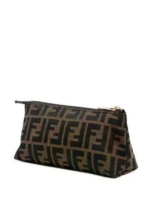 Fendi Zucca Canvas Pouch - Brown