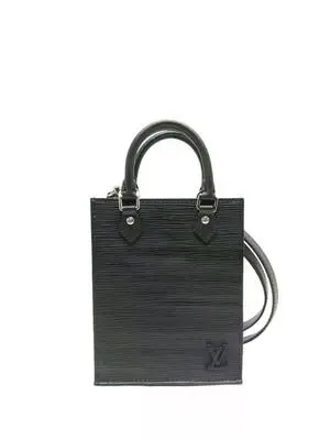 LOUIS VUITTON Epi Petit Sac Plat Satchel - Black