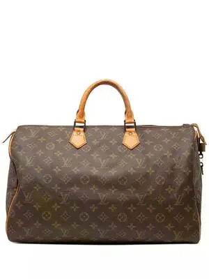 LOUIS VUITTON 1987 Monogram Speedy 40 Boston Bag - Brown
