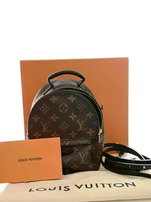 LOUIS VUITTON Monogram Mini Palm Springs Backpack - Brown