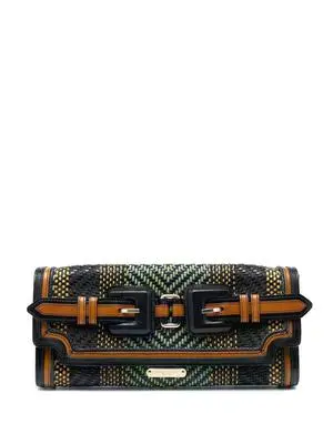 Burberry Woven Leather Clutch Bag - Black