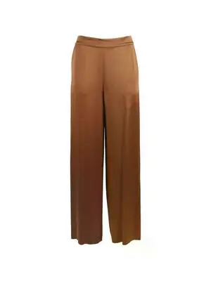 CLIPS Elasticated Waistband Wide-leg Trousers - Brown